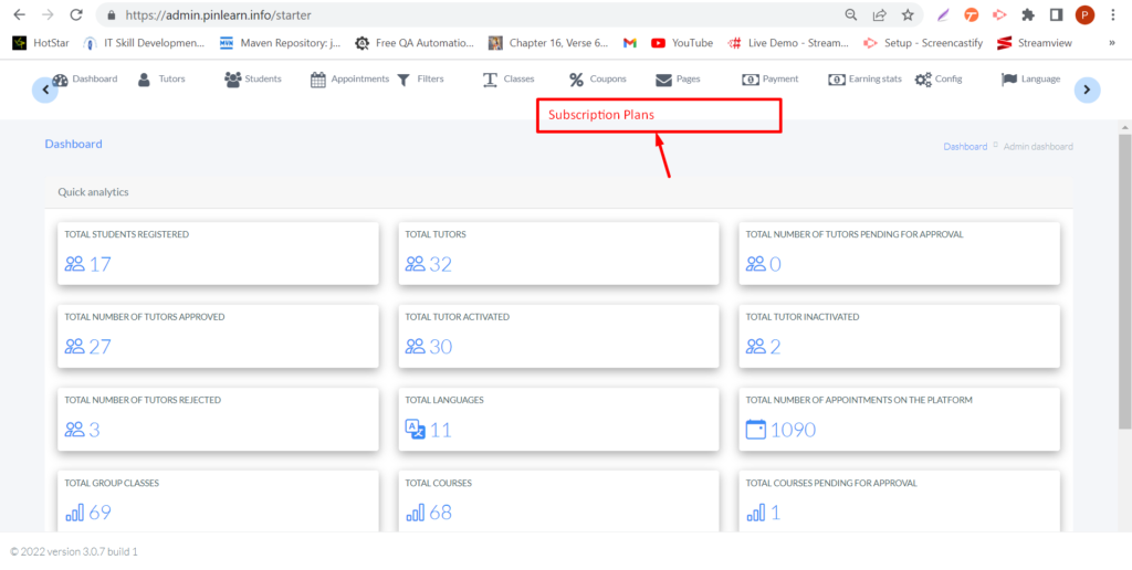 Subscription for 1-on-1 Live Classes – Pinlearn Knowledge base