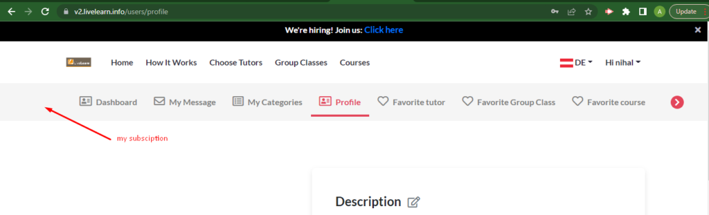 Tutor Subscription for 1-on-1 Classes – Pinlearn Knowledge base