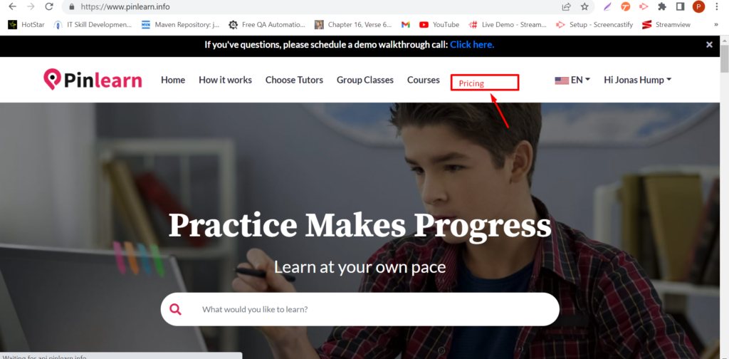 Subscription for 1-on-1 Live Classes – Pinlearn Knowledge base