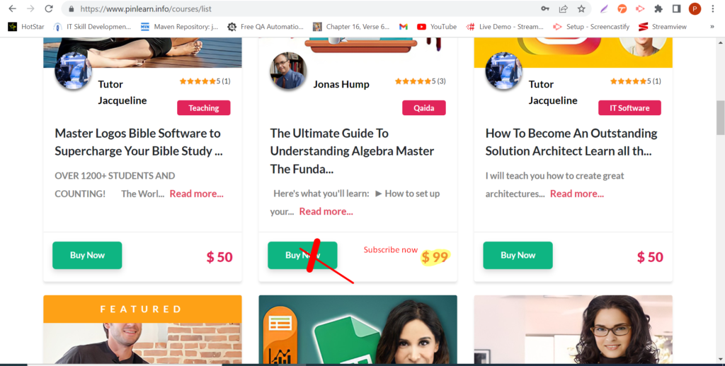 General Subscriptions for Courses – Pinlearn Knowledge base